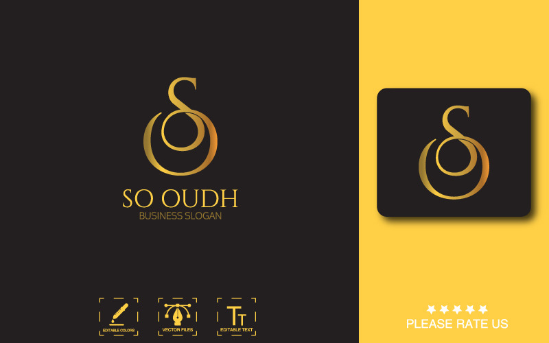 S And O Letter Logo Template For Branding - TemplateMonster