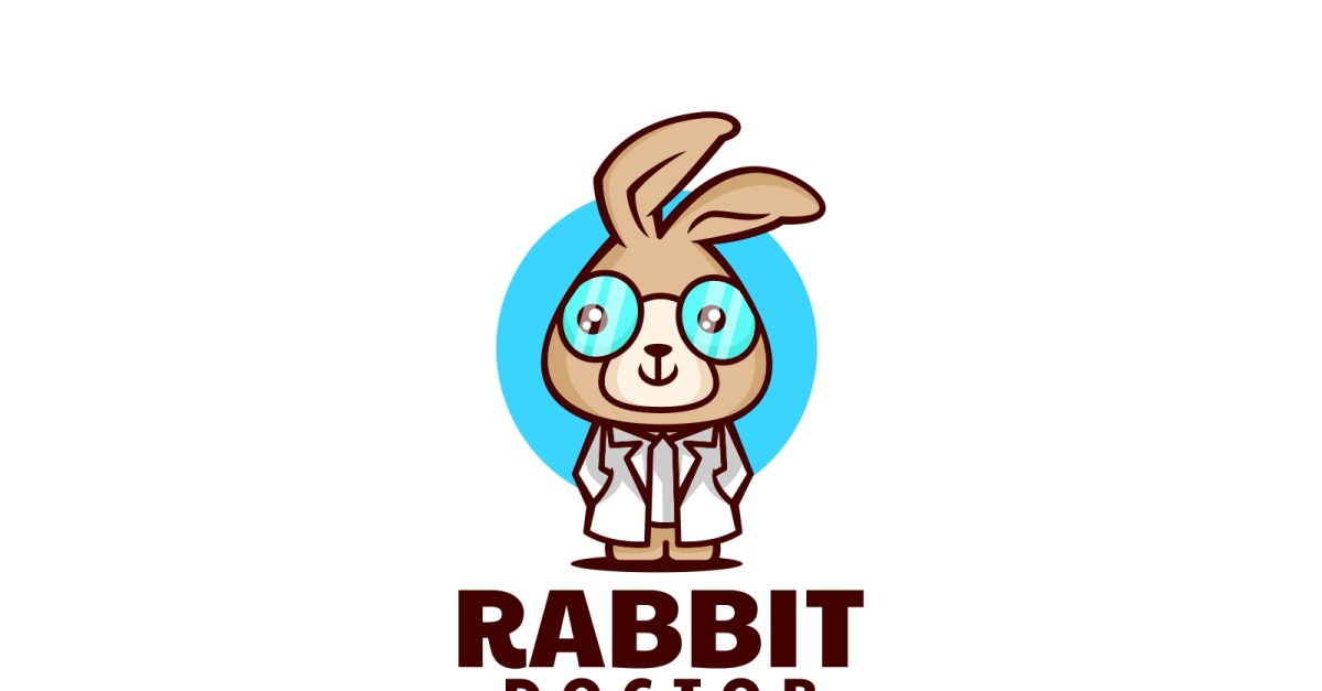 Rabbit Doctor Mascot Cartoon Logo #229613 - TemplateMonster