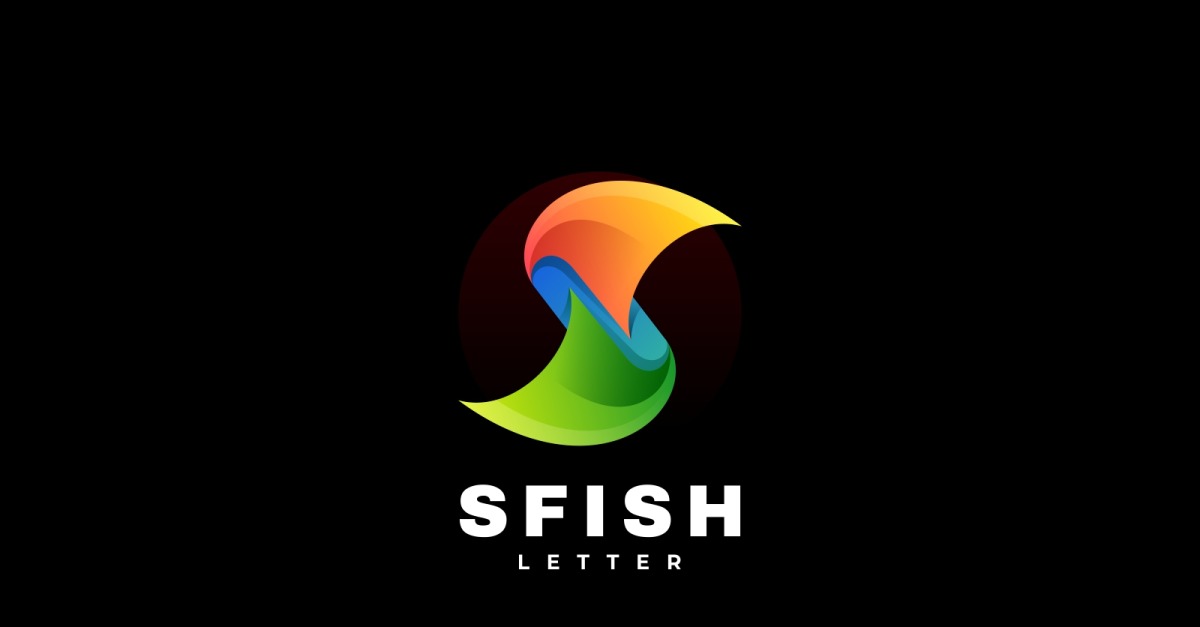 Letter Fish Gradient Colorful Logo #229746 - TemplateMonster