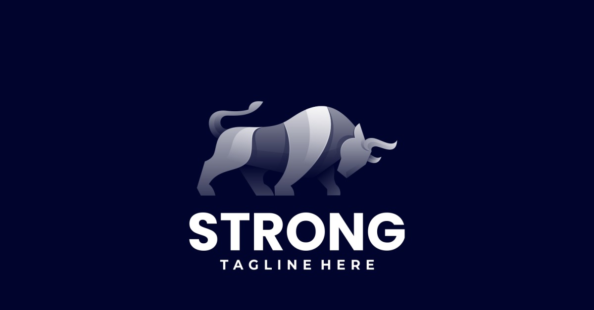 Strong Bull Gradient Logo Style #229990 - TemplateMonster