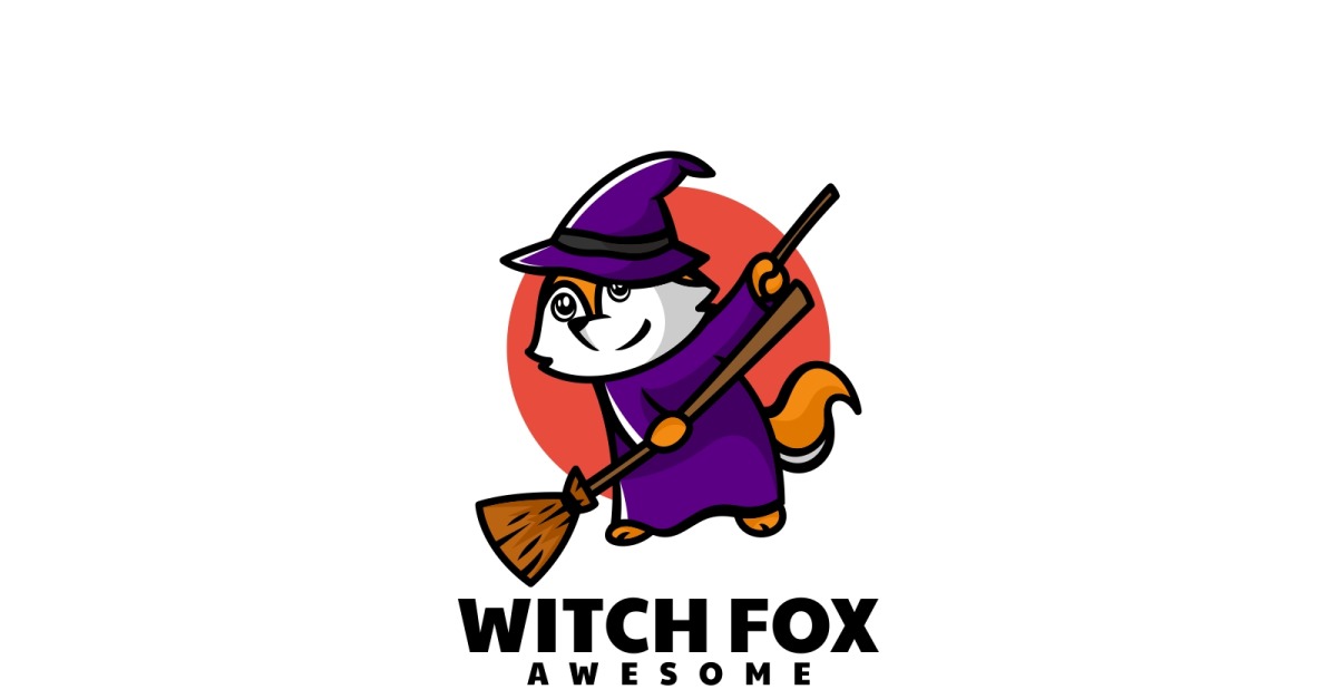 Witch Fox Mascot Cartoon Logo #230018 - TemplateMonster