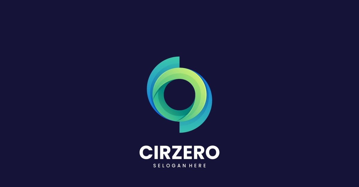 Circle Zero Gradient Logo Style #230136 - TemplateMonster