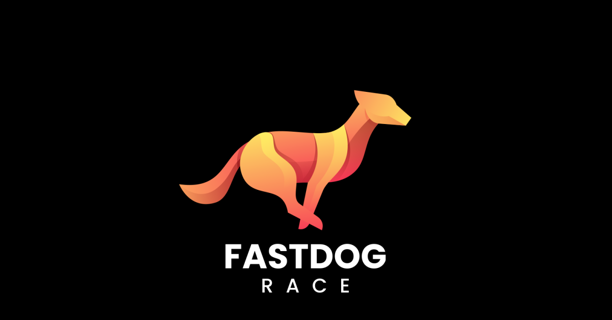 Fast Dog Gradient Logo Style #230280 - TemplateMonster