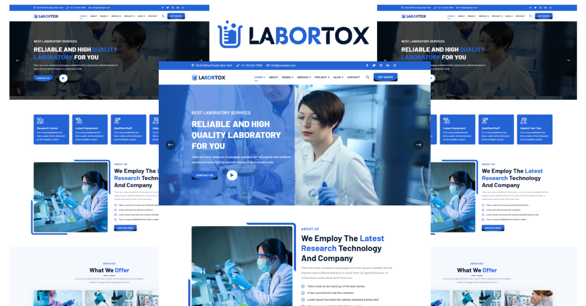 Labortox - Laboratory And Scientific Research HTML5 Template