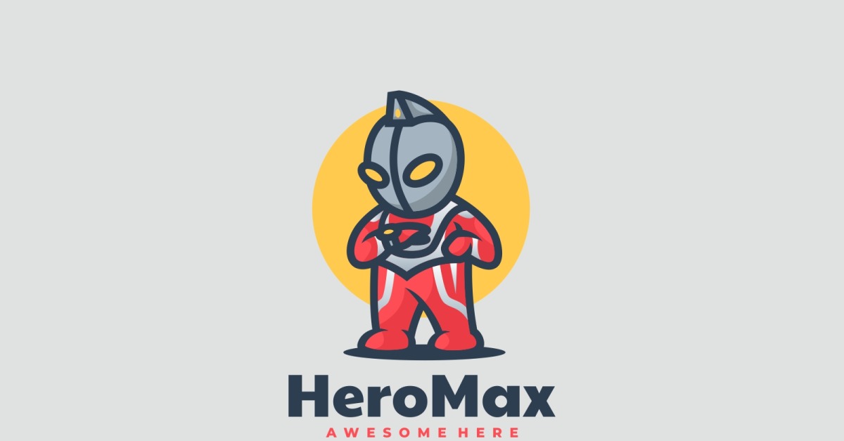 Hero Max Mascot Cartoon Logo #230559 - TemplateMonster