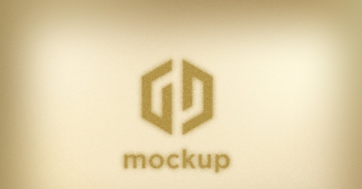 Dust Logo Mockup With Realistic Shadow Effects