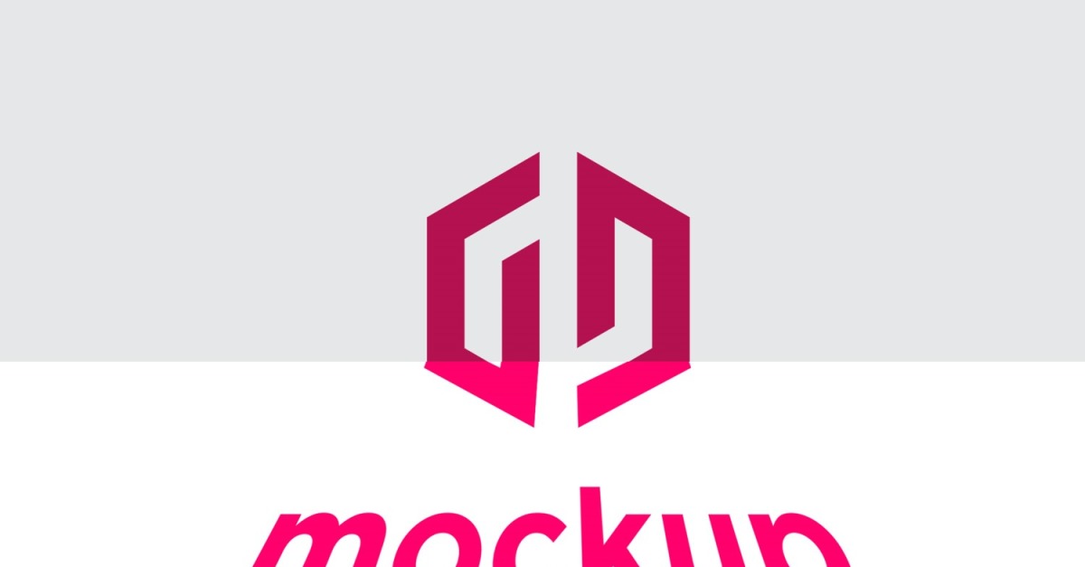 Tiled Logo Mockup with Maroon and White Color