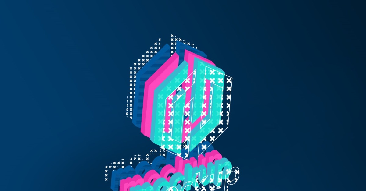 Mockup logo multistrato con effetto ombra realistico