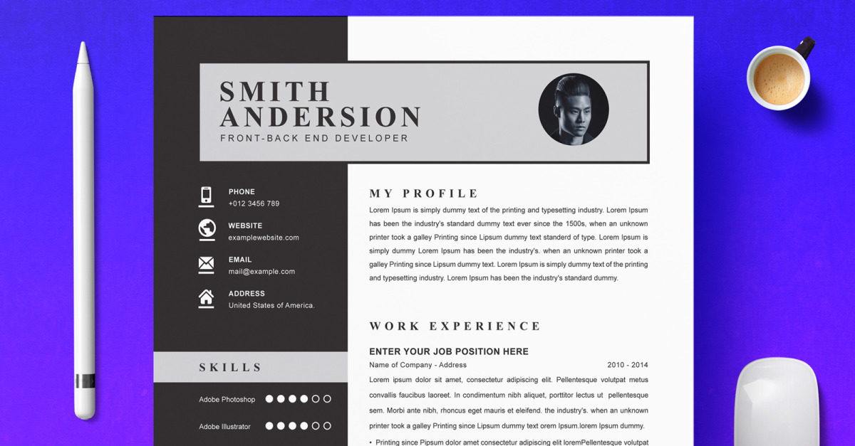 Smith Andersion / CV Template #230847 - TemplateMonster