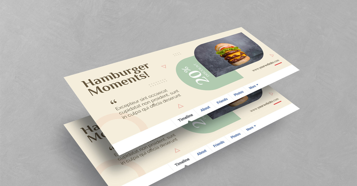 Hamburger Food Facebook Timeline Cover - TemplateMonster