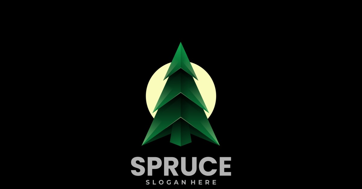 Estilo de logotipo degradado de abeto - TemplateMonster