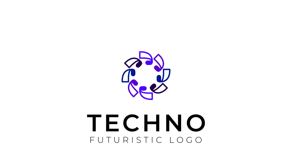 Flat Spin Abstract Tech Logo #231399 - TemplateMonster
