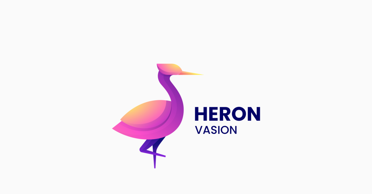 Heron Gradient Colorful Logo Design #231322 - TemplateMonster