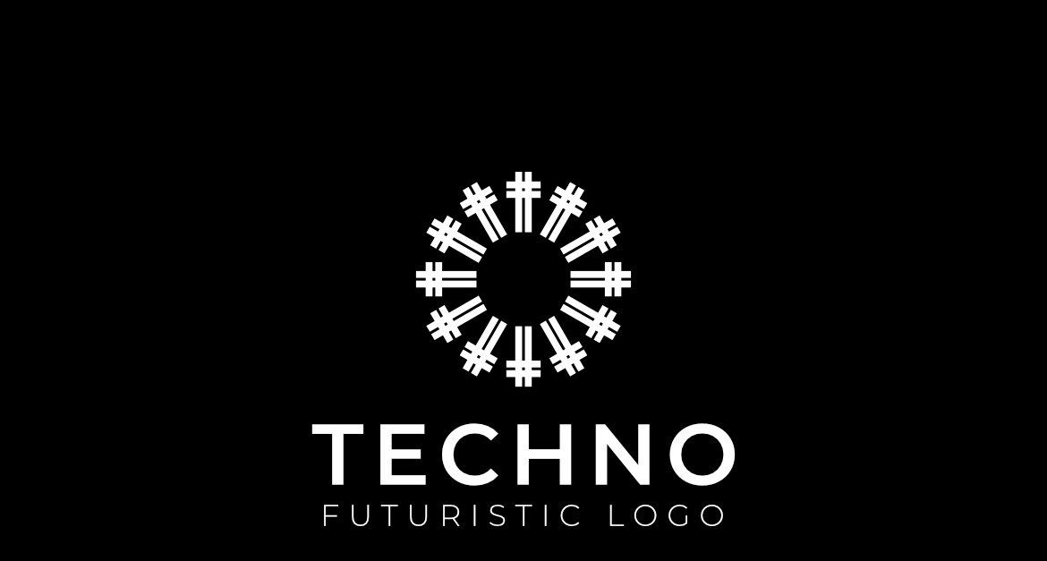 Logo de rotation plat abstrait cercle - TemplateMonster