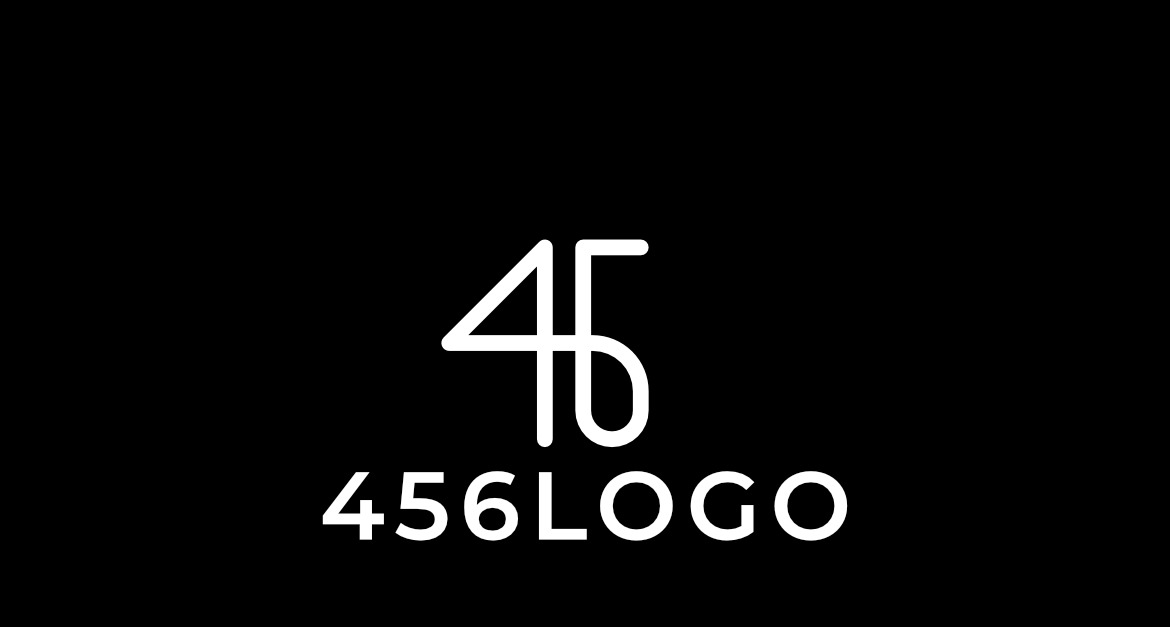 Logo plat numéro monogramme 456 #231564 - TemplateMonster