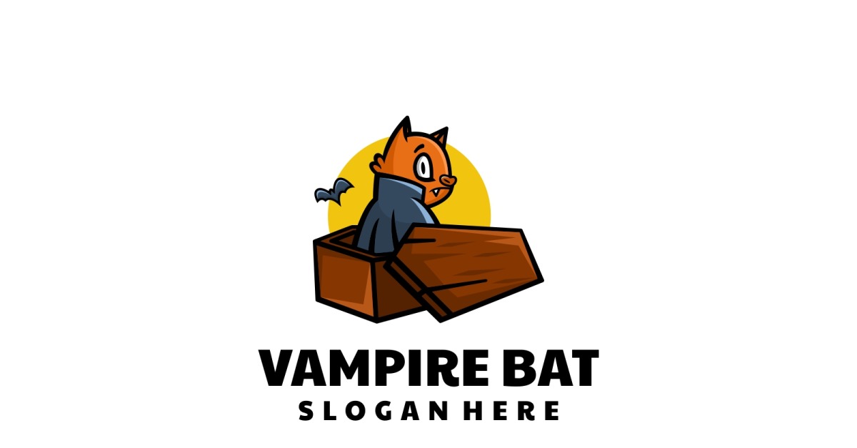 Vampire Bat Mascot Cartoon Logo #231651 - TemplateMonster