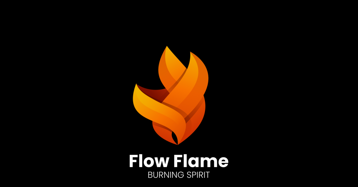 Flow Flame Gradient Logo Style #231747 - TemplateMonster