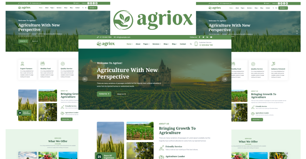 Agriox - Agriculture Farm HTML5 Template - TemplateMonster
