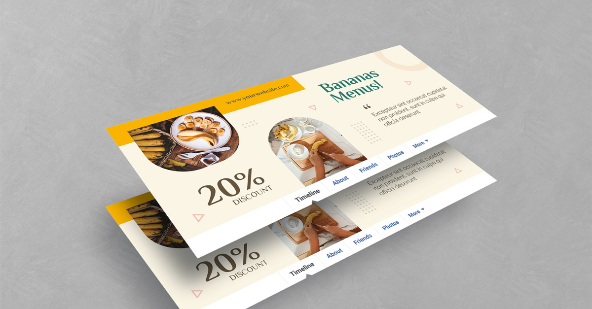Bananas Menus Food Facebook Timeline Cover And Banner Ads