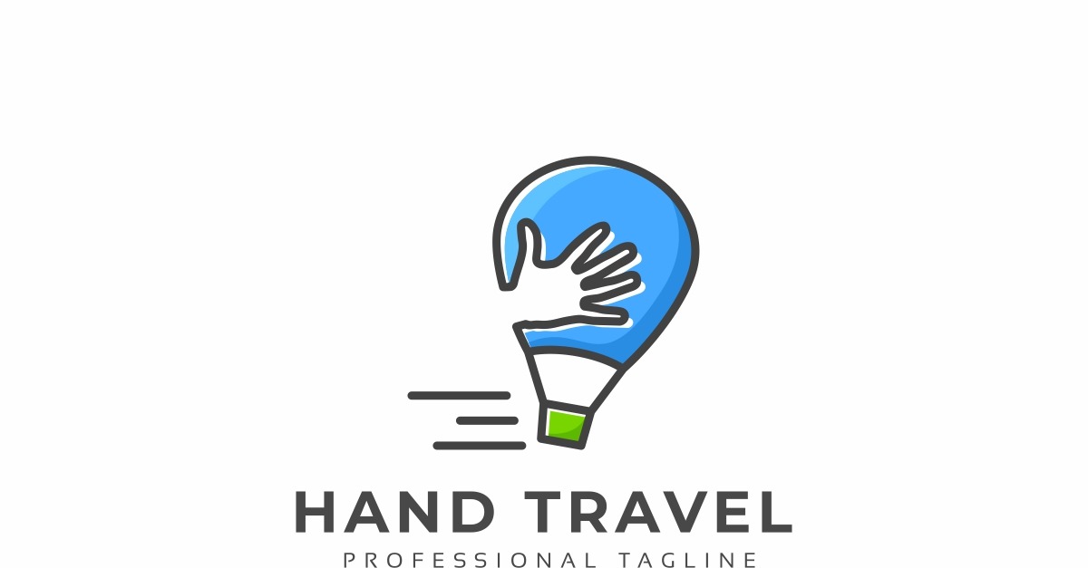 Hand Travel Logo Template #232002 - TemplateMonster