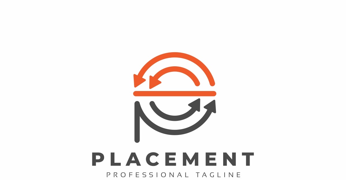 P Letter Arrows Infinity Logo Template - TemplateMonster