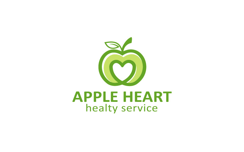 Healthy Heart Logo Design Template #232171 - TemplateMonster