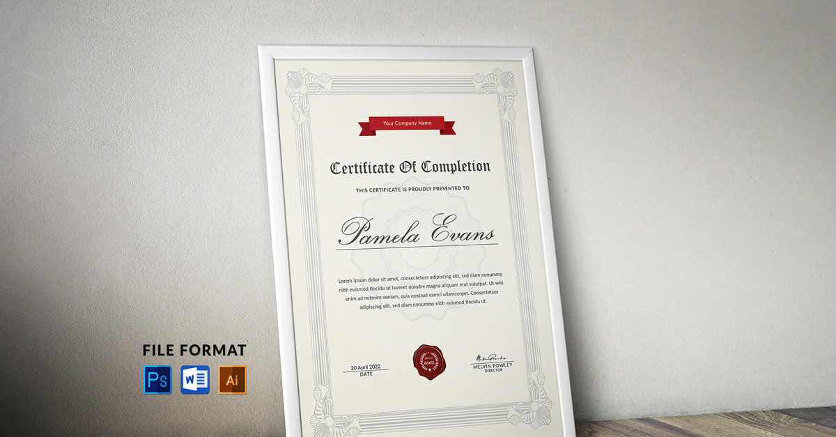 Portrait Certificate Template #232183 - TemplateMonster