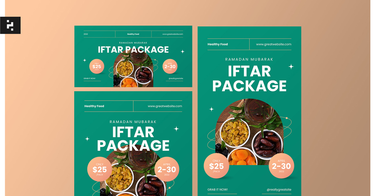 Ramadan Iftar Package Social Media Ads - TemplateMonster
