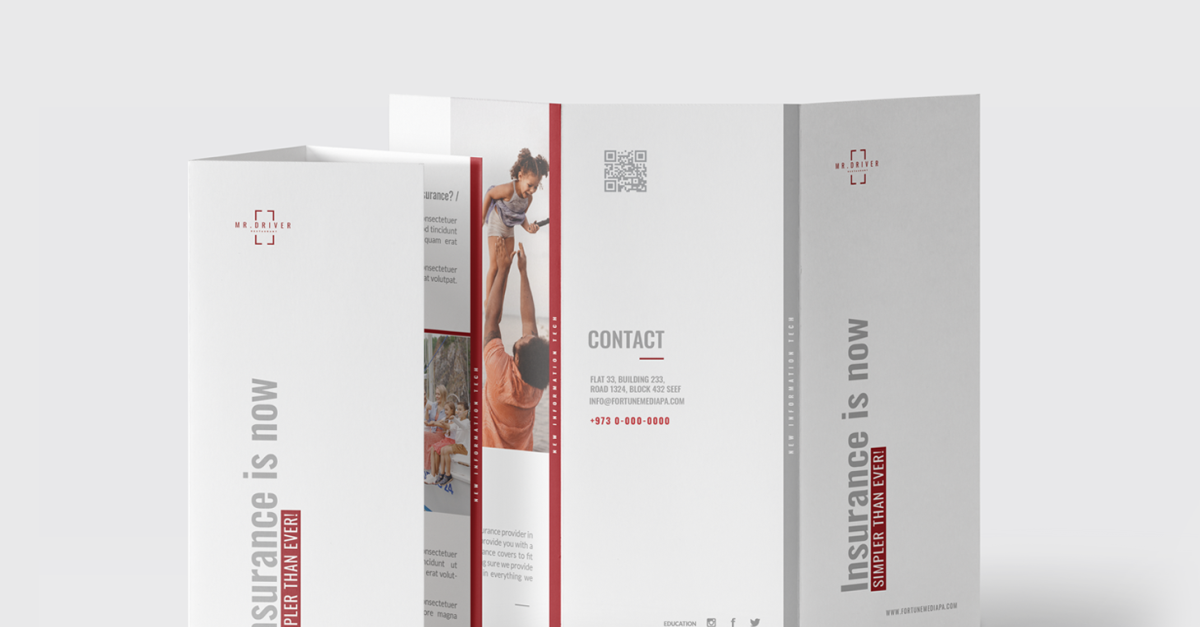 Insurance Trifold Brochure Template #232370 - TemplateMonster