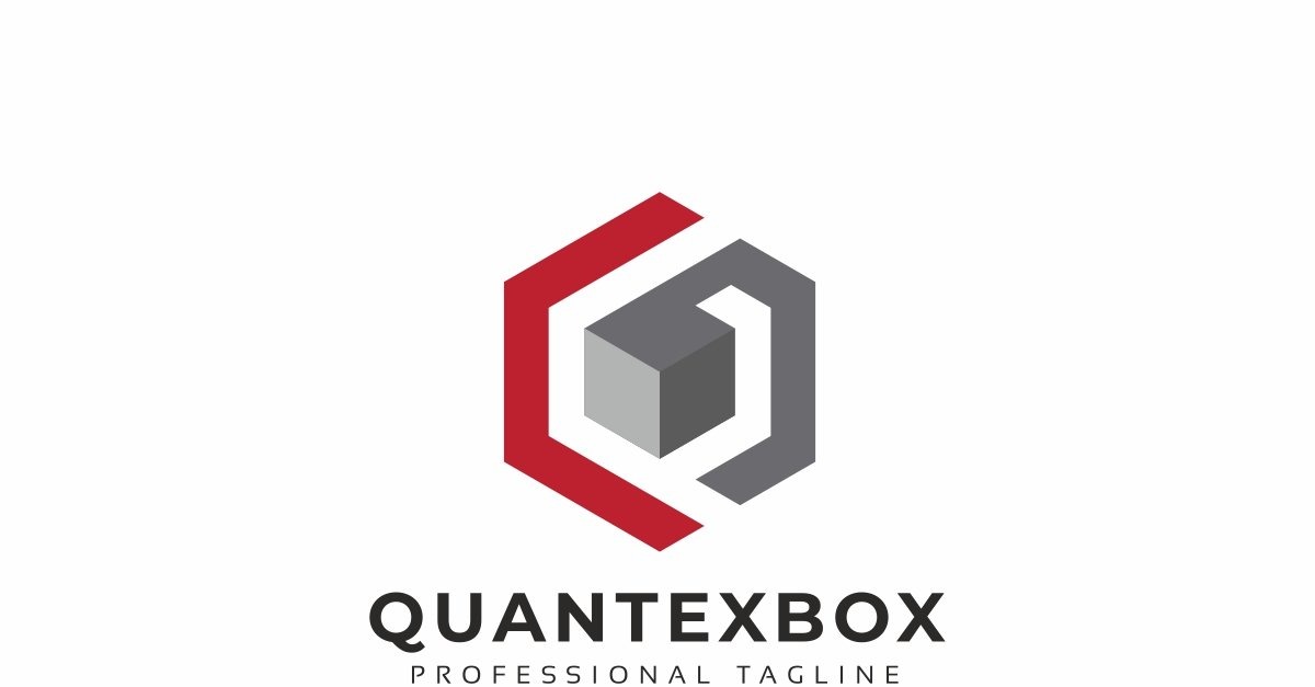 Modèle de logo hexagonal Q Box #232300 - TemplateMonster