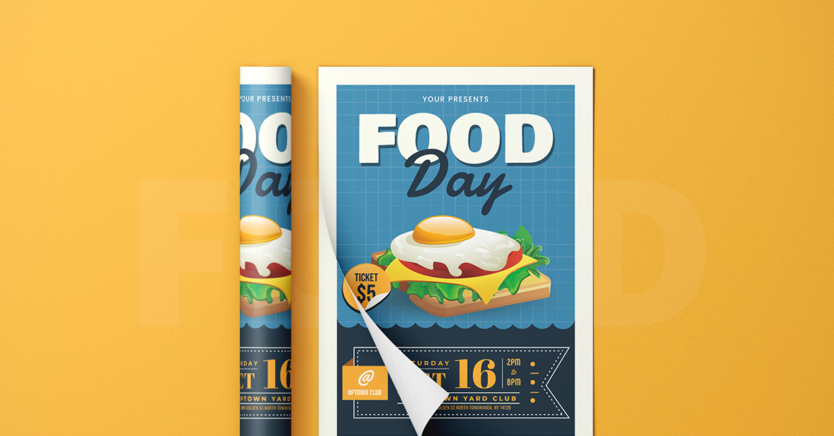 International Food Day Flyer Template - TemplateMonster