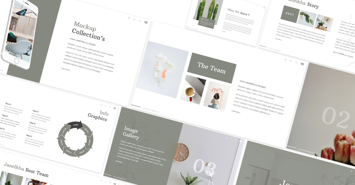 Janelkha Basit Powerpoint Şablonu #232514 - TemplateMonster