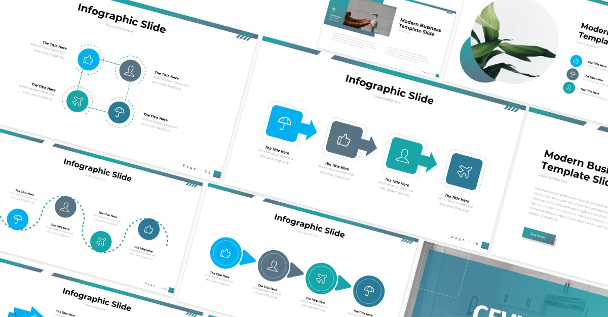 Modelo de Powerpoint Moderno Ceviro #232508 - TemplateMonster