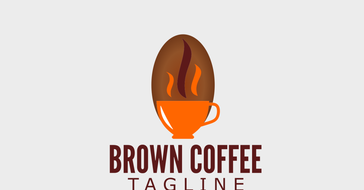 Coffee Bean Logo Template Design With Unique Symbol