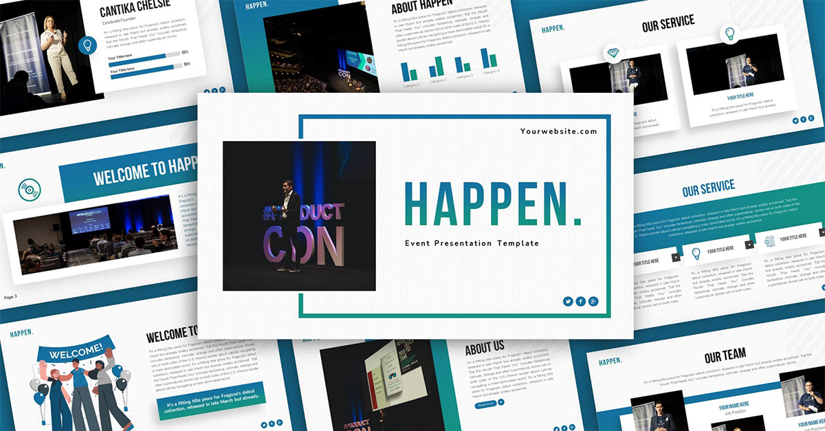 Happen Event Multipurpose Presentation Template PowerPoint