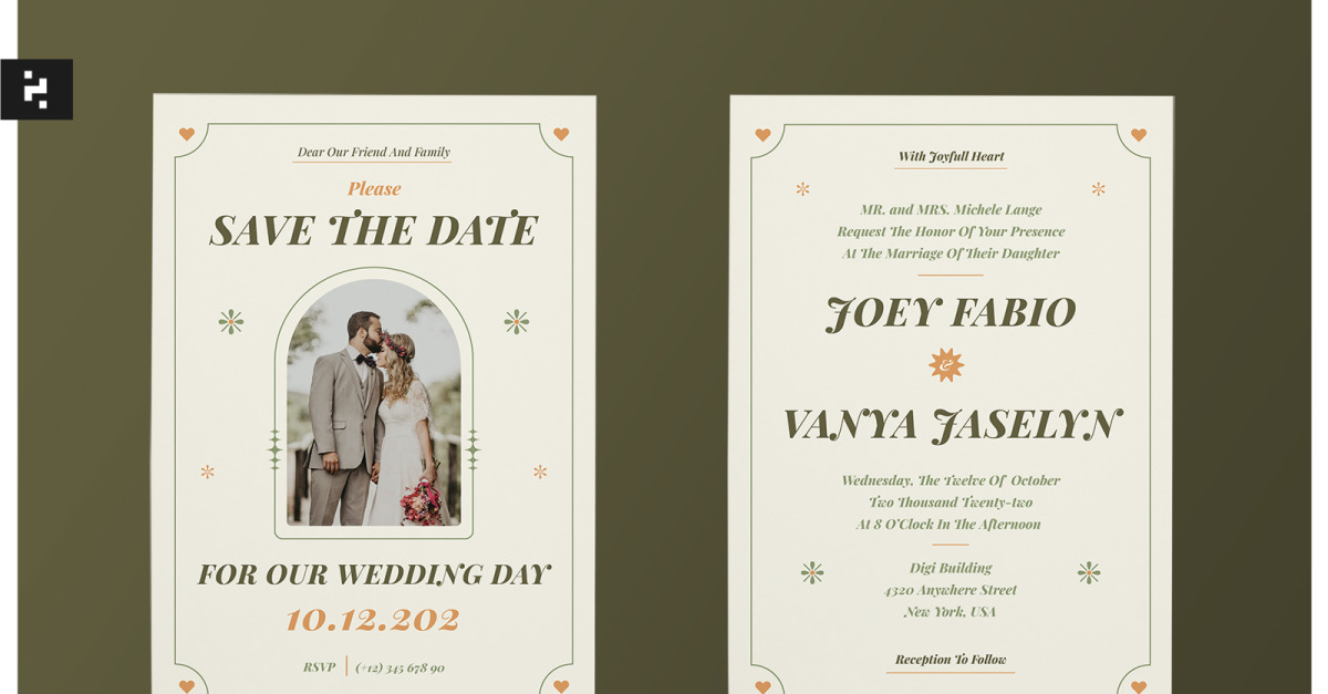 Soft Wedding Invitation Template #232832 - TemplateMonster