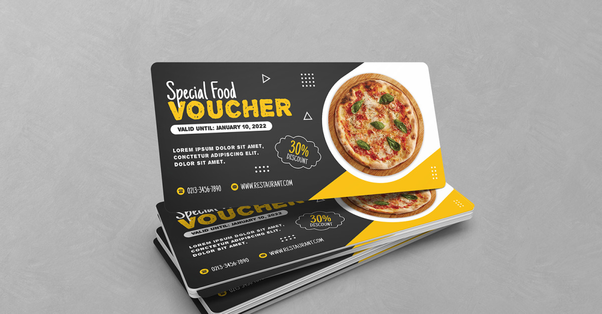 Special Food Gift Voucher Design Templates - TemplateMonster