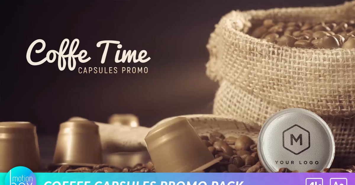 Coffee Capsules Promo Pack - After Effects Template