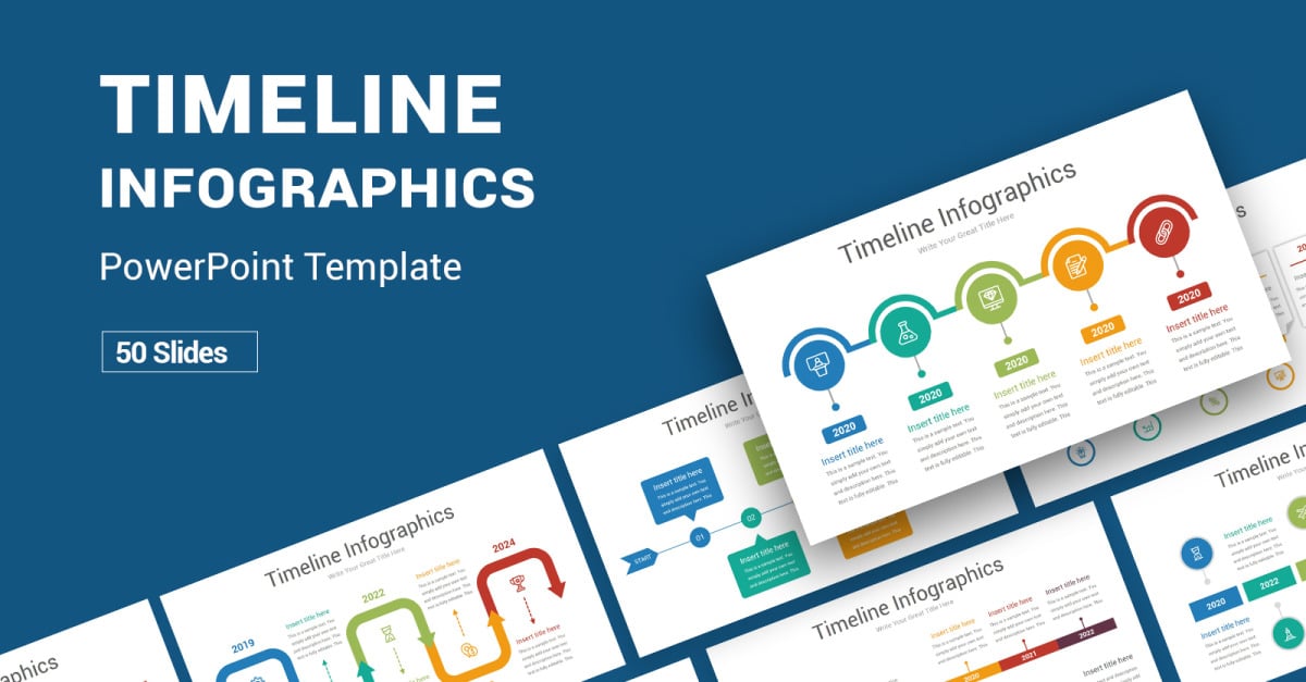 Zeitachse - Infografik-PowerPoint-Vorlage - TemplateMonster