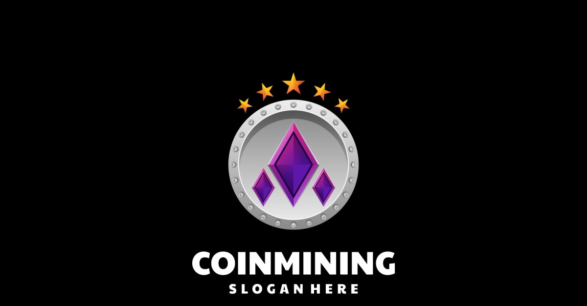 Coin Mining Gradient Logo #233561 - TemplateMonster