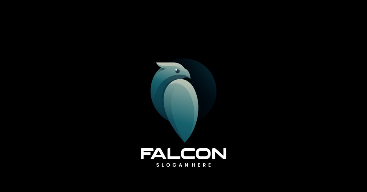 Falcon Color Gradient Logo #233579 - TemplateMonster