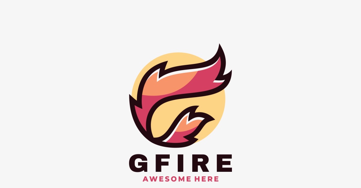 Letra G Fire Logo Simples #233583 - TemplateMonster