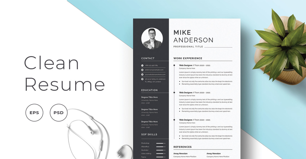 Minimal Özgeçmiş (cv) Şablonu #233517 - TemplateMonster