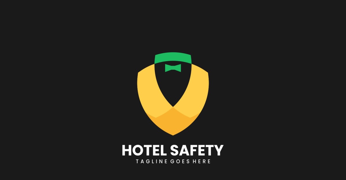 Style de logo simple de sécurité hôtelière - TemplateMonster