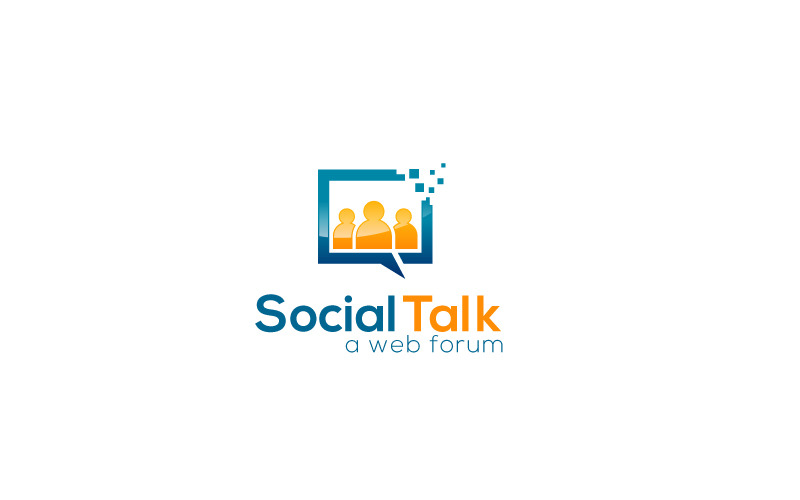 Social Chat Logo Design Template #234044 - TemplateMonster