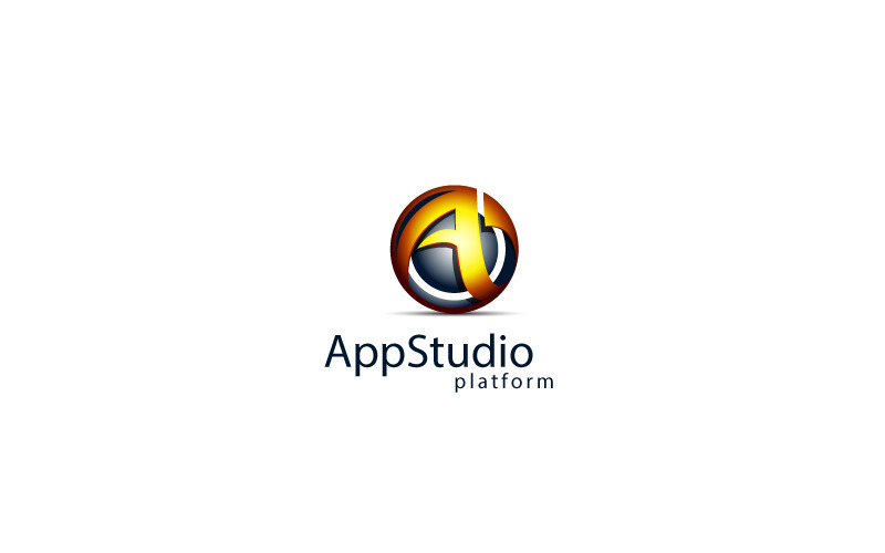 App Studio — Logo 3D Litera A #234149 - TemplateMonster