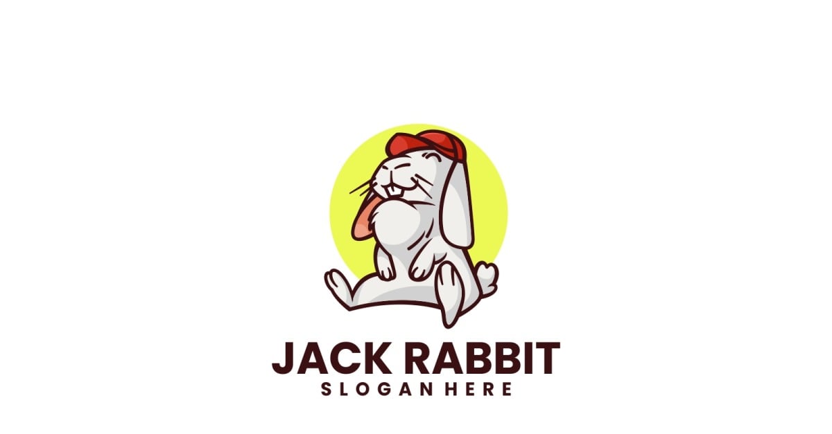Jack Rabbit Mascot Cartoon Logo #234129 - TemplateMonster