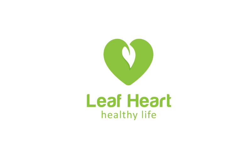 Leaf Heart Logo Design Template #234156 - TemplateMonster