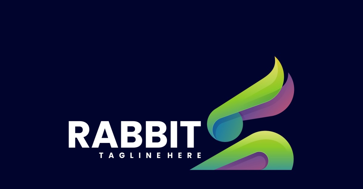 Vector Rabbit Gradient Logo #234120 - TemplateMonster