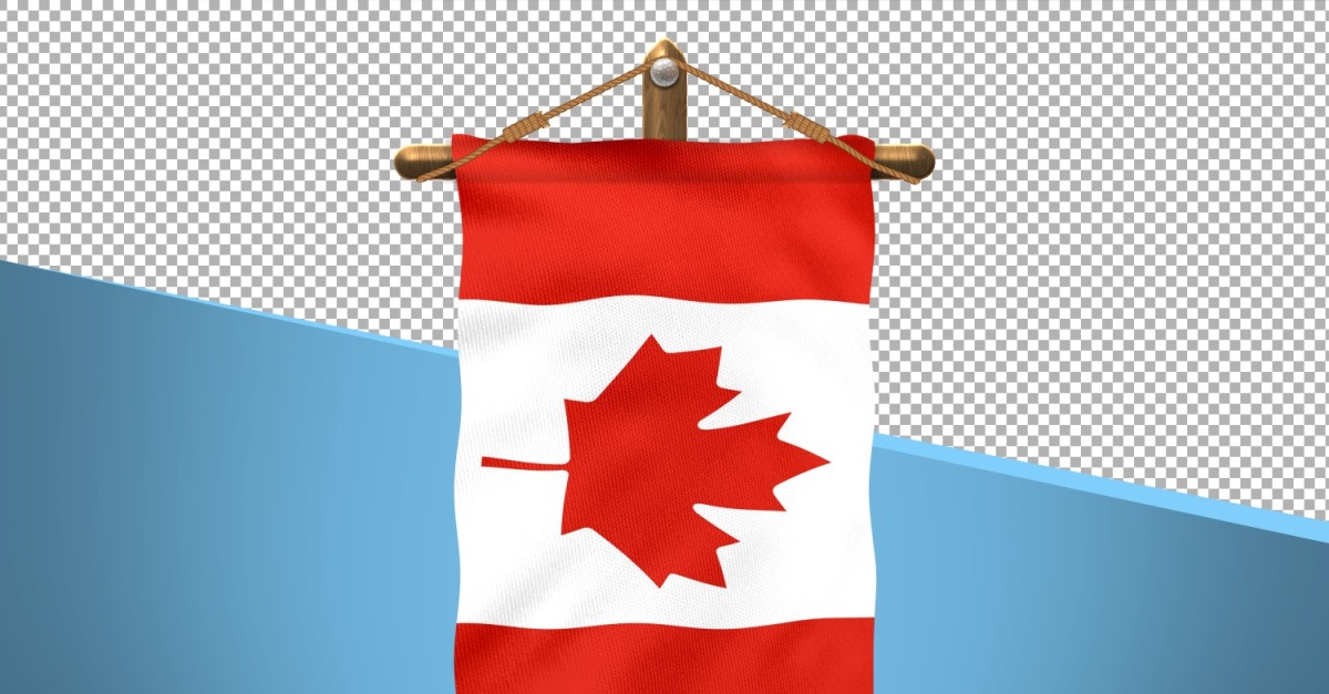 Kanada hänga flagga design bakgrund #234564 - TemplateMonster